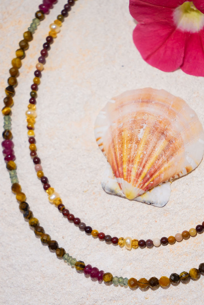 Necklace Gemstone Desert Ruby | Mombasa Rose | Hand made in Brisbane