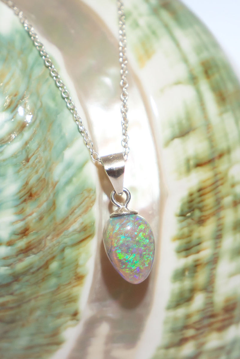 Pendant Australian Opal Rainforest Stream| Mombasa Rose | Handmade Jewels